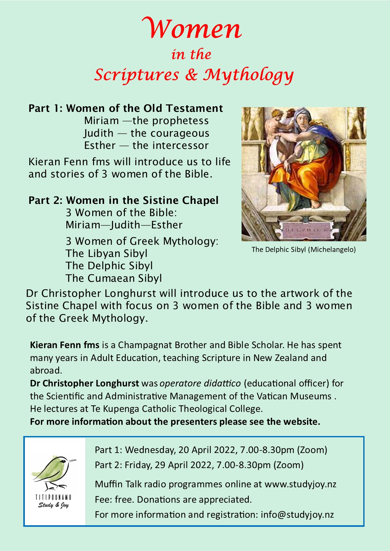 Women in the Scriptures & Mythology – Titipounamu – Study & Joy